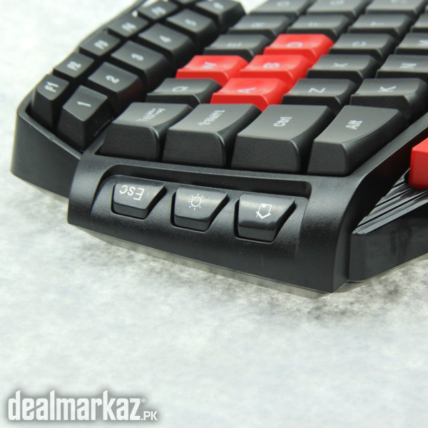 Delux T9 Single Hand Professional Gaming Keyboard LED Backlight Double ...